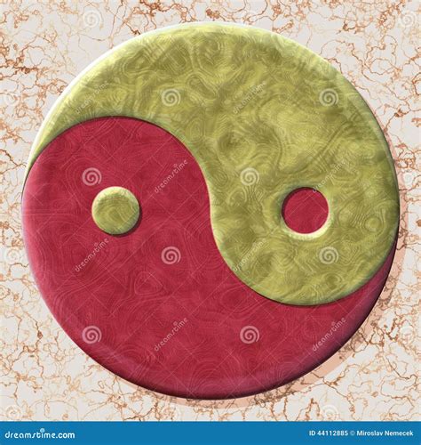 Simbolo Di Yin Yang Con Il Fondo Generato Senza Cuciture Di Struttura