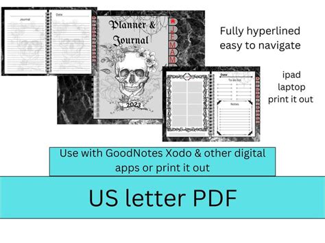 Gothic Hyperlinked Digital Planner For Goodnotes Oxdo And Pdf Editor Apps Etsy Digital