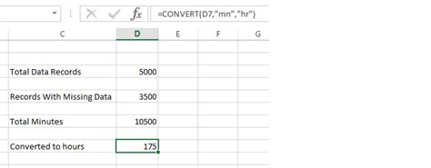 calculate how long a task will take using convert function formula