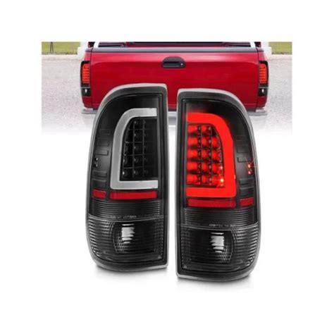 Anzo Usa Led Tail Lights W Light Bar Black Housing Clear Lens Ford F