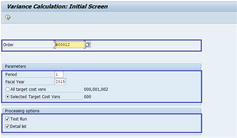 SAP CCA Variance Calculation