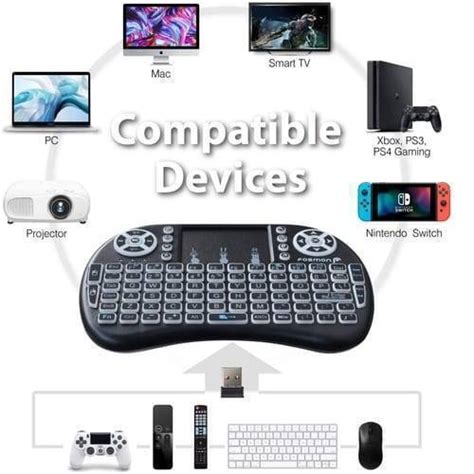 Mini Wireless Keyboard Controller With Touchpad Mouse Combo And Backlight Daraz Pk