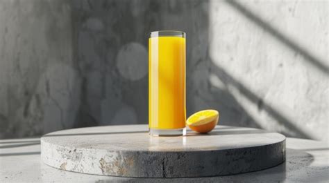 Premium Photo A Glass Of Fresh Orange Juice