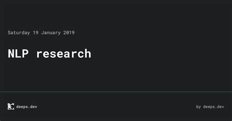 Nlp Research • Deepsdev
