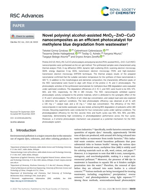Novel Polyvinyl Alcohol Assisted Mno2 Zno Cuo Nano Pdf Zinc Oxide