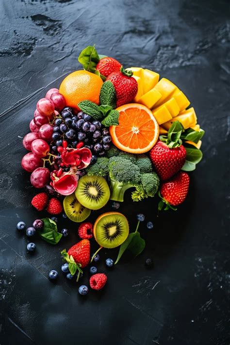 Health In Your Brain Fresh Vegetables In A Woman S Head Symbolizing A Healthy Diet Stock Image