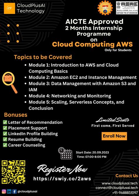Cloudcomputing Aws Internship Aicteapproved Careerdevelopment