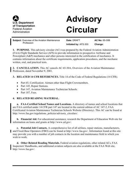 Advisory Circular General Aviation Manufacturers Association