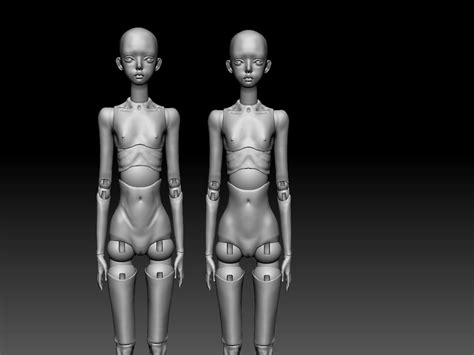 Bjd Model Female Rose Ball Jointed Doll Articulated Art 3d Model 3d