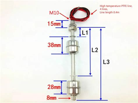 Float Switch Stainless Steel Liquid Water Level Sensor Horizontal