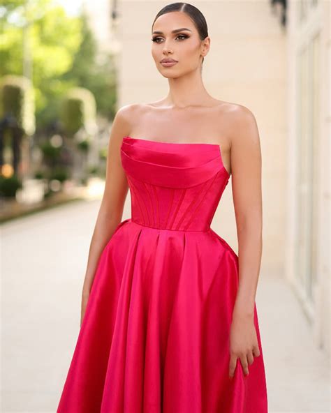 Adelina Strapless Corset Gown Ruby Miss Runway Boutique