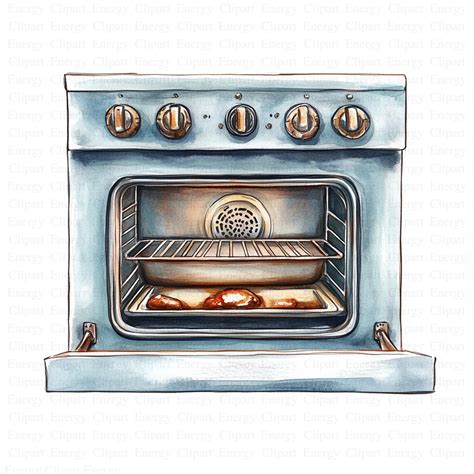 Watercolor Oven Clipart 5 High Quality S Digital Download