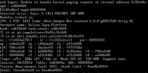 Inference Error Kernel Panic Oops Preempt Smp Arm Issue