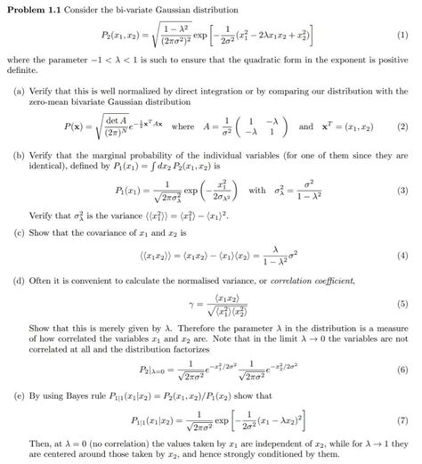 problem 1 1 consider the bi variate gaussian