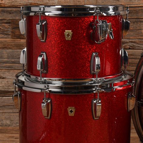 Ludwig Classic Maple Pro Beat 24 3pc Drum Kit Red Sparkle Chicago