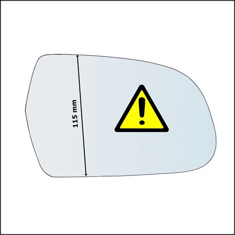 Vetro Specchio Retrovisore Asferico Lato Sx Guidatore Per Audi A4 IV