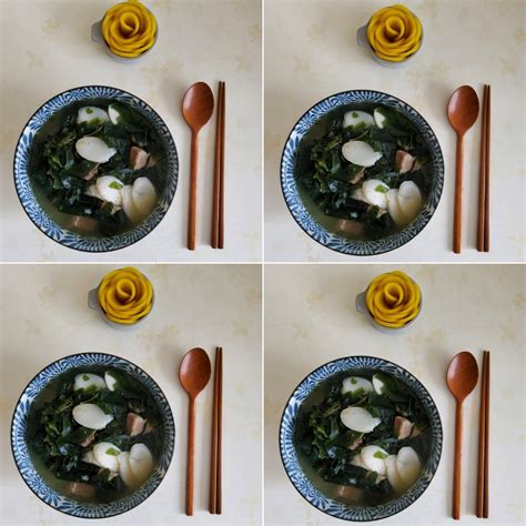 소고기미역떡국