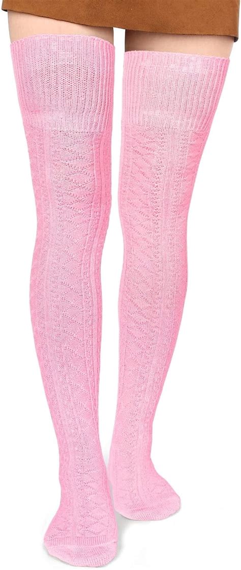 Women Thigh High Socks Extra Long Cotton Knit Warm Thick Tall Long Boot
