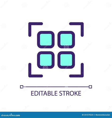 Scan Qr Code Pixel Perfect RGB Color Ui Icon Stock Vector Illustration Of Digital Technology