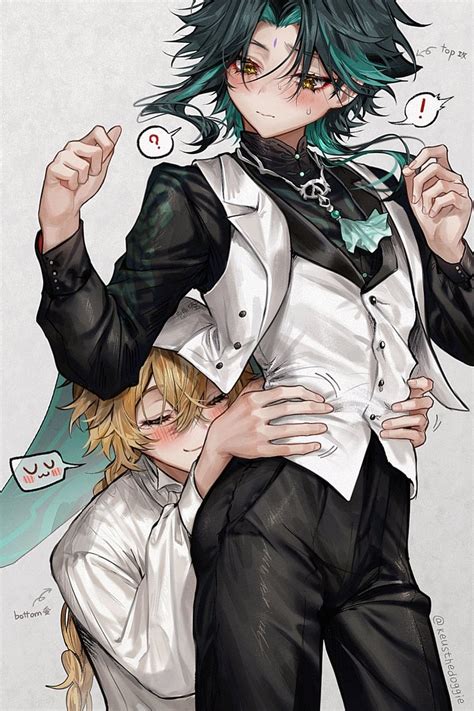 Aether And Xiao Genshin Impact Drawn By Keusthedoggie Danbooru