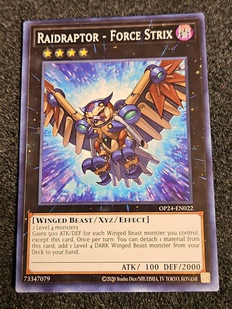Yu Gi Oh Raidraptor Force Strix Op24 En022 Nm Common Ebay