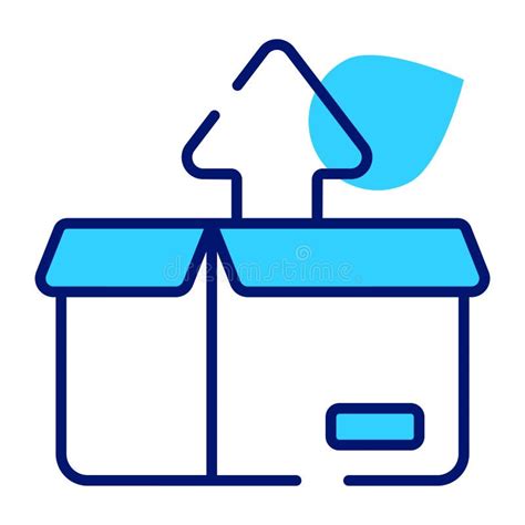 Open Package With Up Arrow Concept Of Unpacking Vector Stock Vector Illustration Of Open