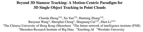 Cvpr 2022 Oral 以运动为导向的点云单目标跟踪新范式 知乎