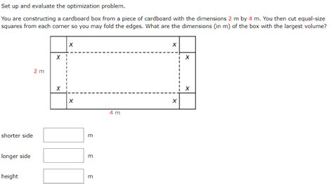 Solved Set Up And Evaluate The Optimization Problem You Are