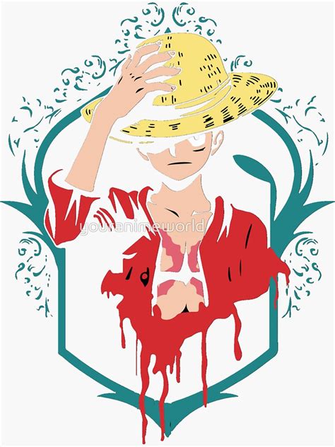 Luffy One Piecd Sticker For Sale By Youranimeworld Redbubble