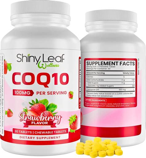Coq10 100mg Fast Absorbing Coenzyme Q10 Strawberry Chewable Tablets