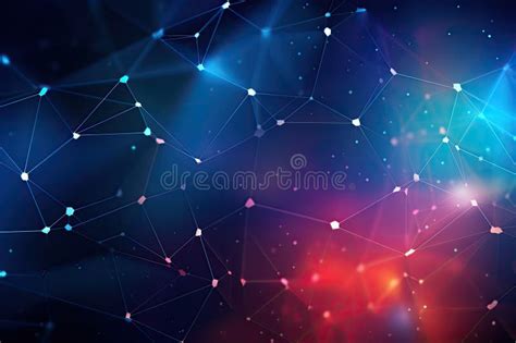 Abstract Polygonal Space Low Poly Dark Background With Connecting Dots And Lines Abstract