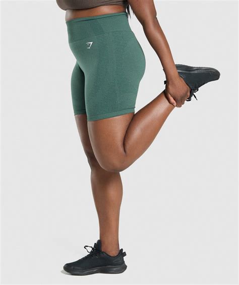 Gymshark Vital Seamless 20 Shorts Dark Green Marl Gymshark