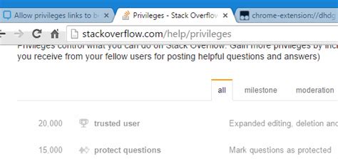 Allow Privileges Links To Be Clicked Without Javascript Meta Stack