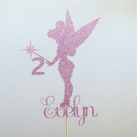 Personalised Tinkerbell Cake Topper Birthday Add Any Name Etsy