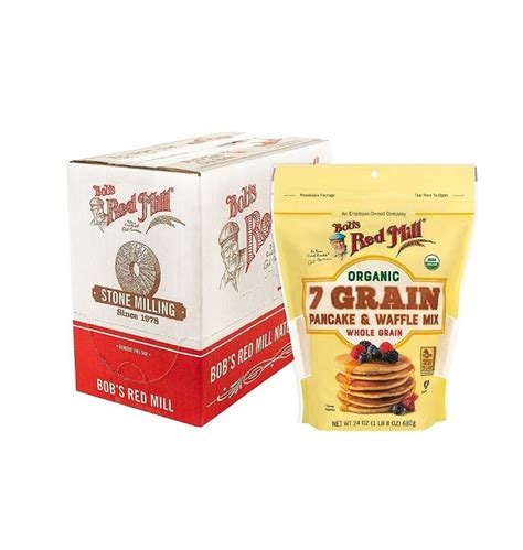 Bob s Red Mill 유기농 7 그레인 팬케이크 와플 믹스 680 4g 24온스 4팩 158 티몬