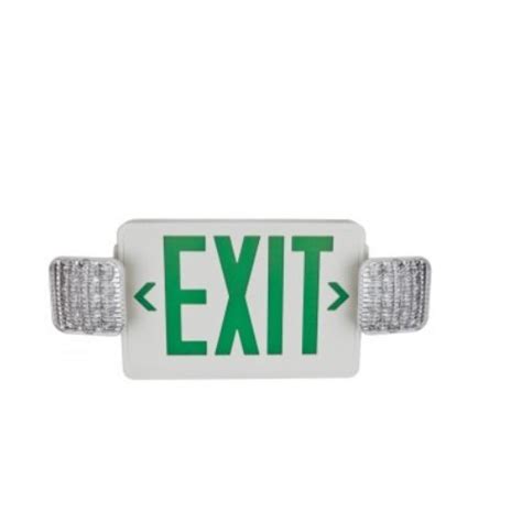 Tcp Lighting 26w Incandescent Exit Sign W Battery Backup White Tcp