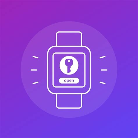 Abierto con diseño de vector de reloj inteligente Vector Premium