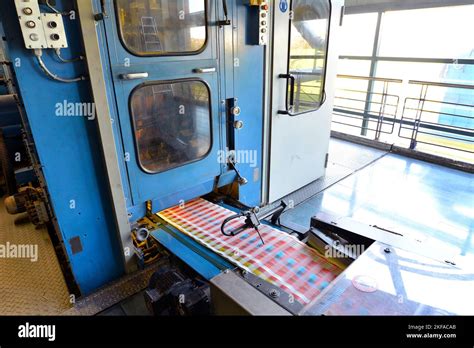 Roll Offset Print Machine In A Large Print Shop For Production Of