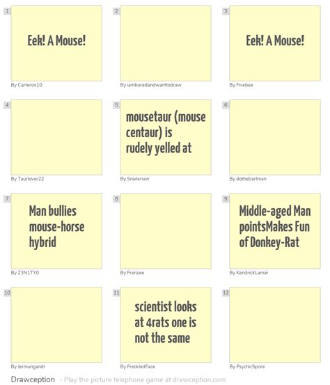 Eek A Mouse Drawception