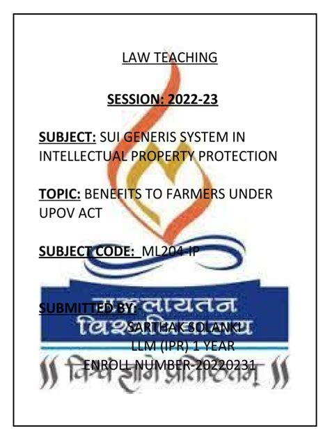 Sui Generis System Of Intellectual Property Protection Pdf Justice