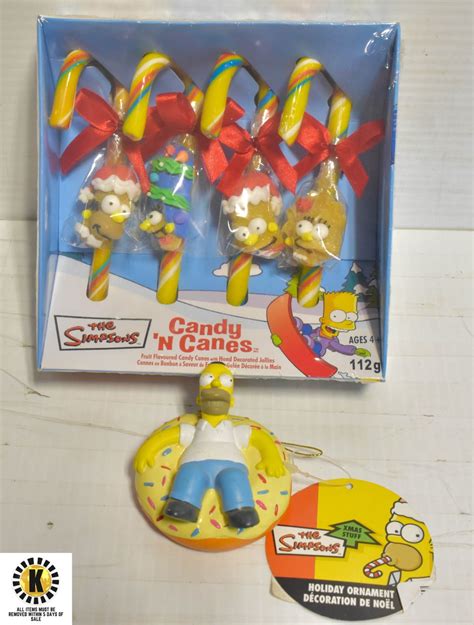 The Simpsons Christmas Candy Canes And Homer