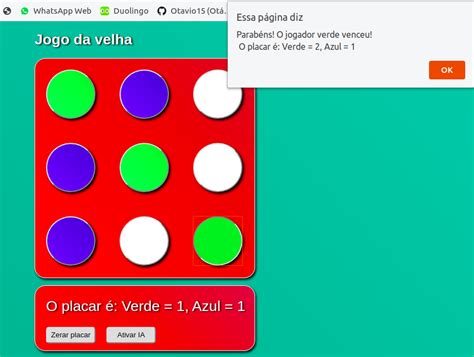 GitHub Otavio JOGO DA VELHA Jogo Da Velha Criado HTML CSS E JavaScript