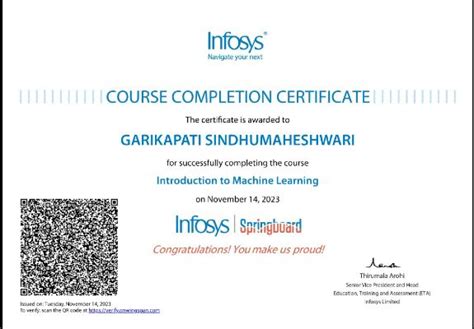 Garikapati Sindhumaheswari On Linkedin Successfully I Got Certificate