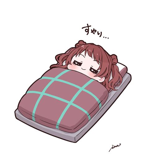 Safebooru 1girl Blush Brown Hair Chibi Closed Eyes Closed Mouth