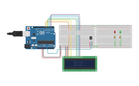 Circuit Design Capteur Temperature Tinkercad