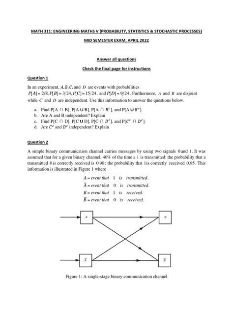 Mid Semester Exam Math 311 Pdf