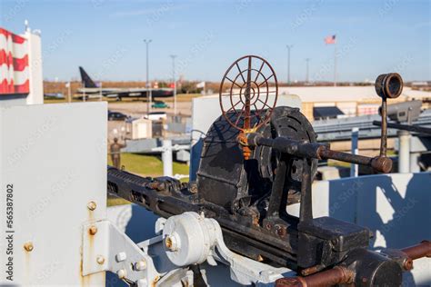 20 Mm Aa Machine Guns Mounted On The Deck Of The Uss Alabama Battleship