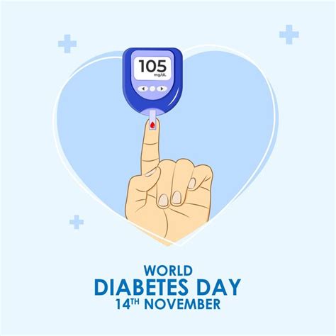 Ilustração vetorial para cartaz e cartão de banner de panfleto do dia mundial do diabetes
