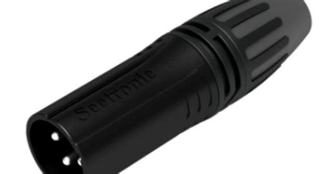 Conector Seetronic Mc3mxx B Xlr Volante Macho Negro Mc3mxx B