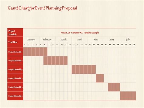 Gantt Chart For Event Planning Proposal Ppt Powerpoint Presentation